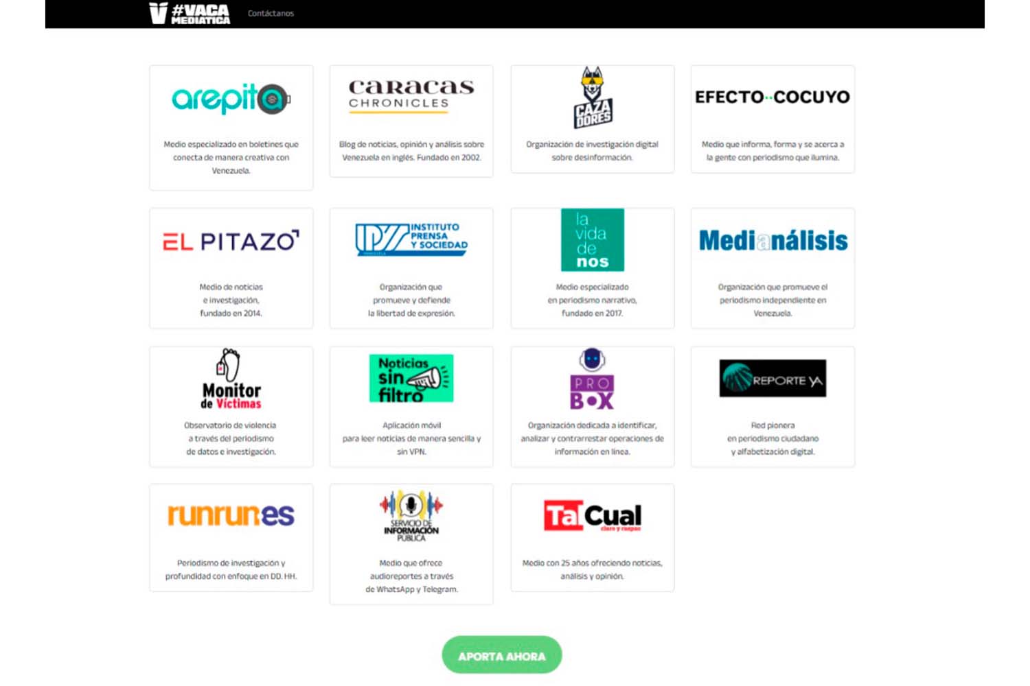 #VacaMediática: 15 medios digitales de Venezuela se unen para ...